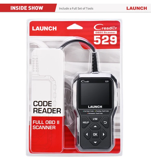 New launch Creader 529 OBD2 Scanner Automotive Diagnostic Tool OBDII Code Reader Fault Code Read ...