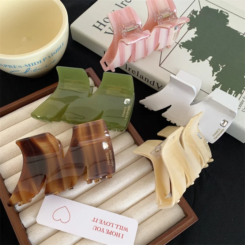 Acetate-Grab-Hair-Clip-2023-New-Simple-Geometric-Letter-M-Hair-Claw-For ...