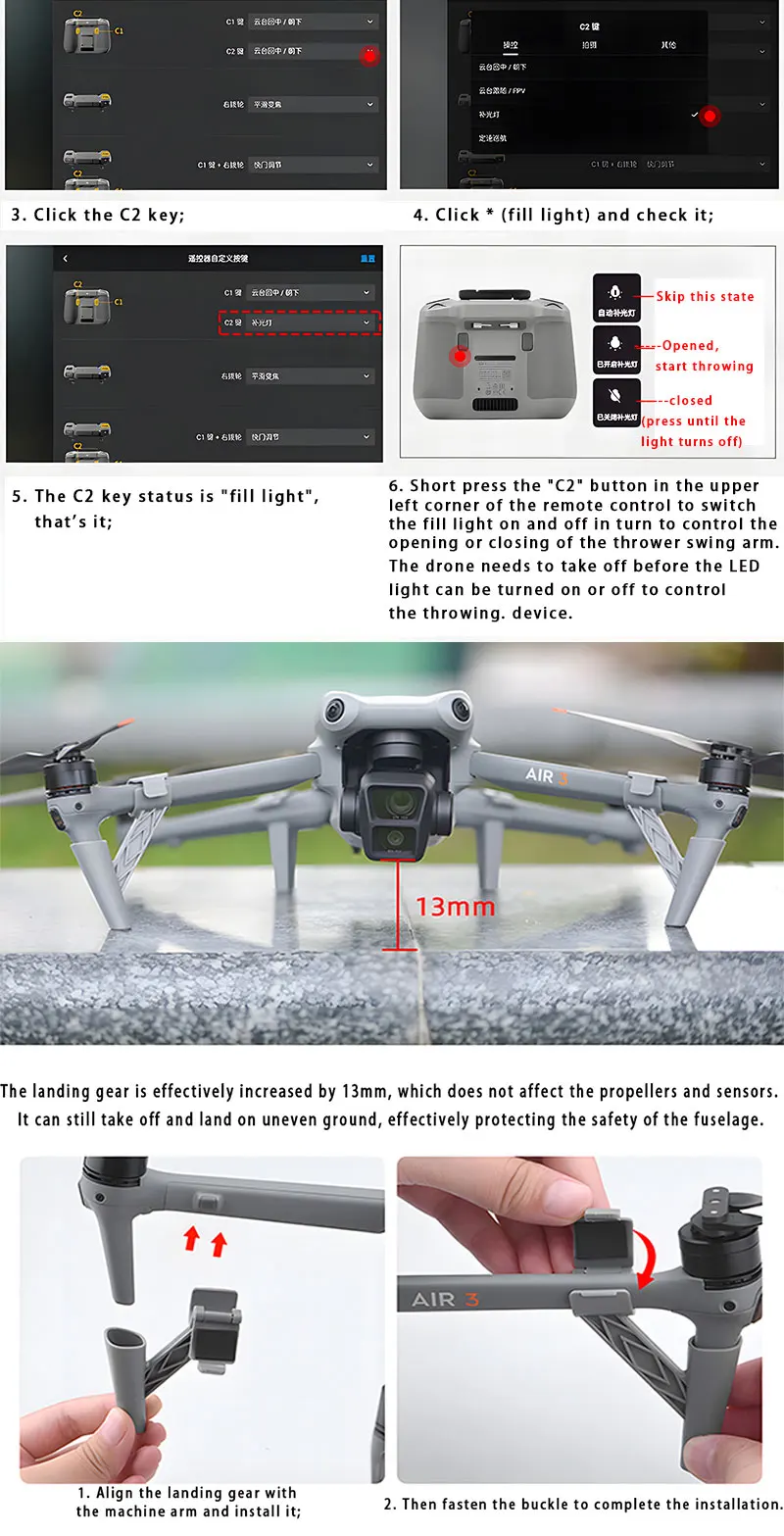 Drone Airdrop System for Dji Air 3 Payload Delivery Transport Drop ...