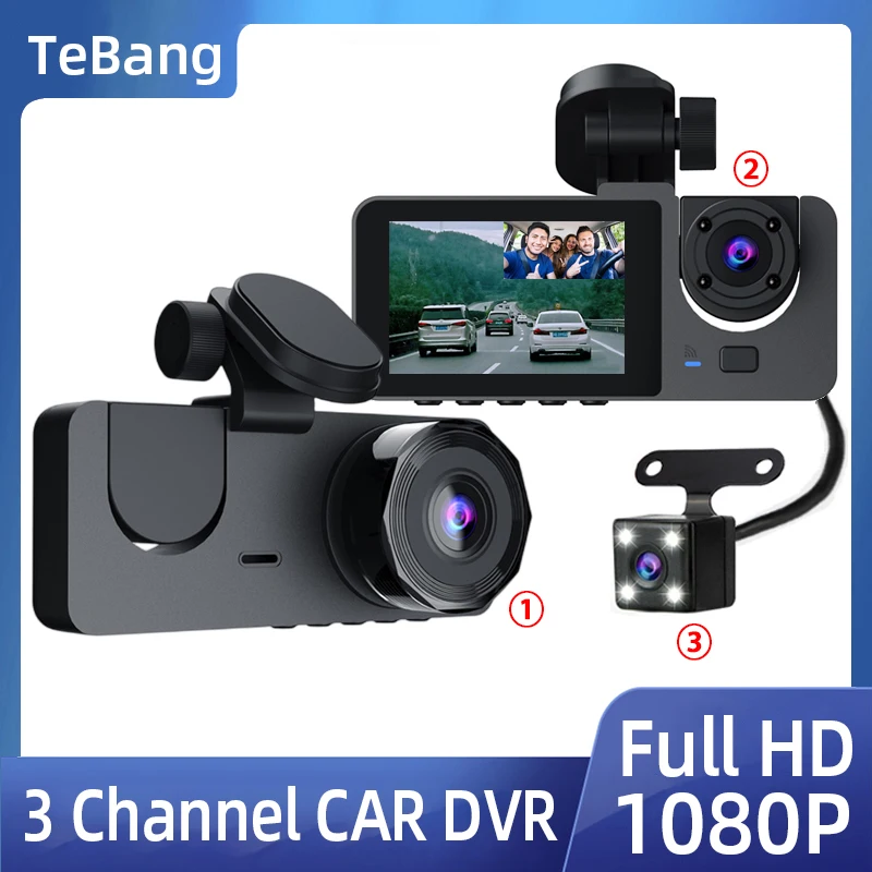 3-Channel-Car-DVR-FHD-1080P-3-Lens-Inside-Vehicle-Dash-Cam-Three-Way ...