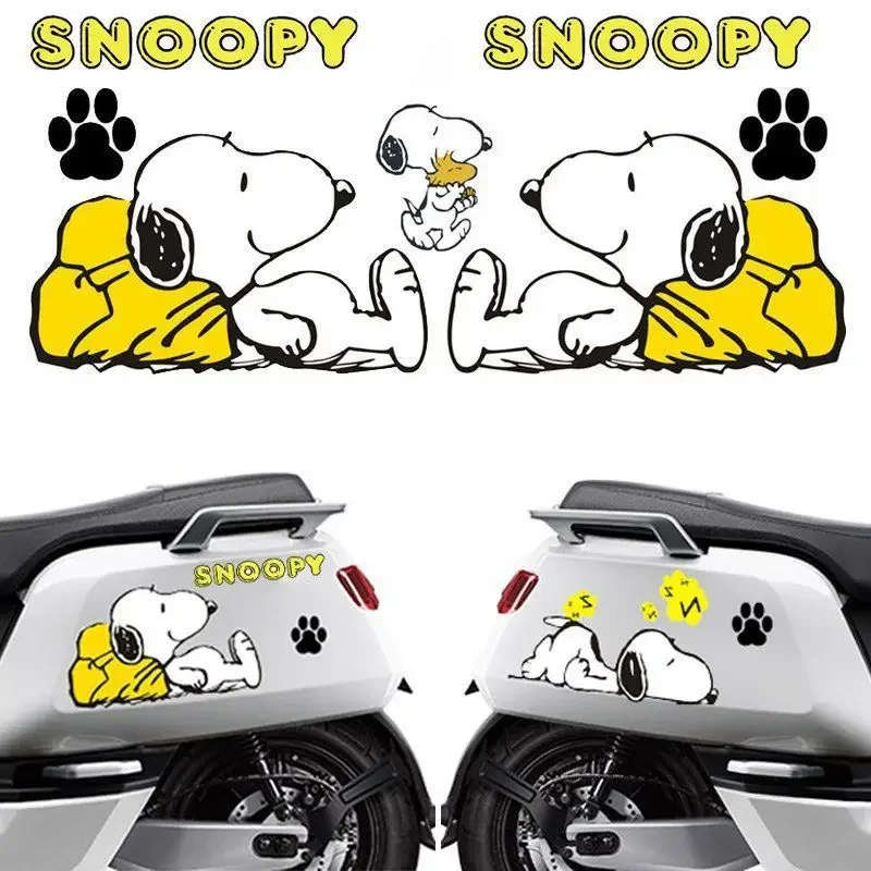 Snoopy-Cartoon-Car-Sticker-Personalized-Vinyl-Decals-Motorcycle-Decal ...