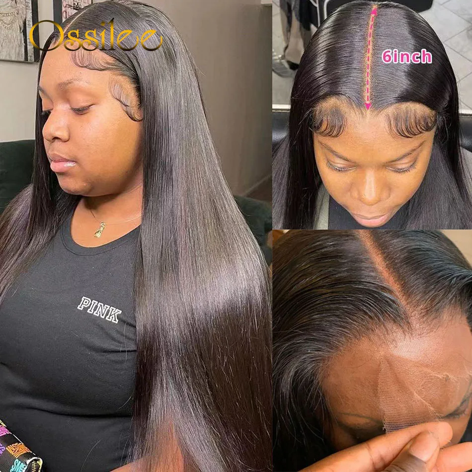 Perruque-Lace-Closure-Wig-Naturelle-Pr-Cut-Cheveux-Lisses-5x5-HD-13x4 ...