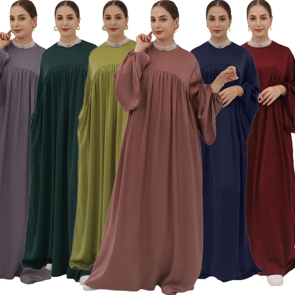 Kaftan-Women-Abayas-Muslim-Modest-Prayer-Loose-Long-Maxi-Dress-Turkey ...