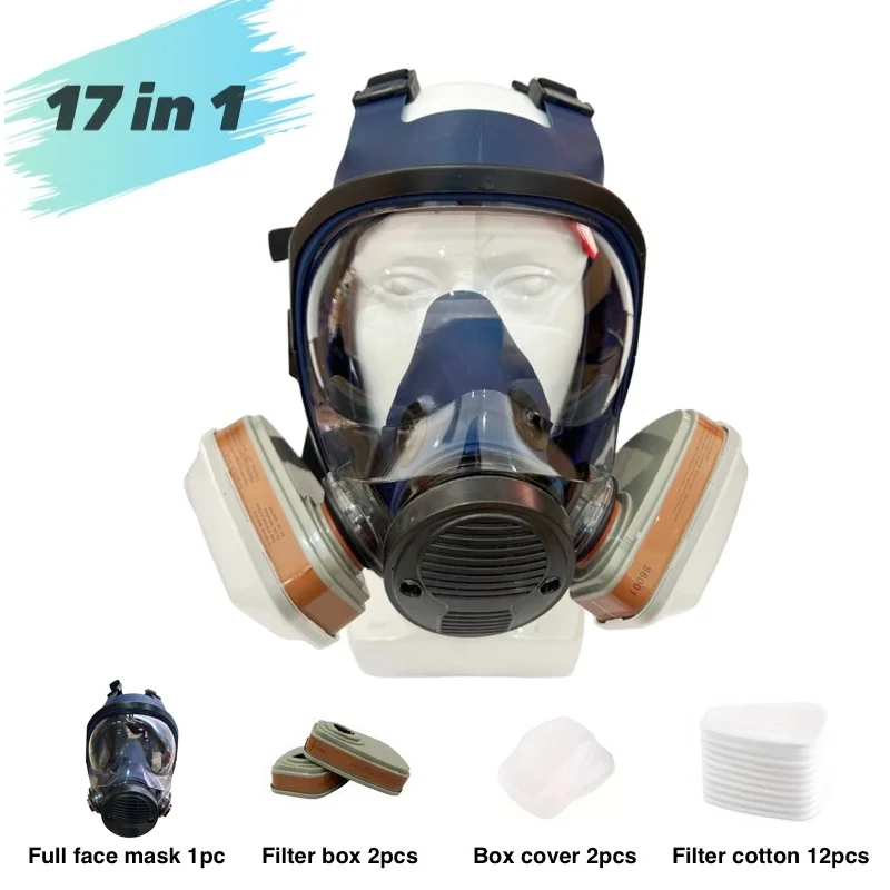 NEW-Full-Face-Gas-Mask-with-Formaldehyde-Anti-Fog-17in1-Suit-Industrial ...