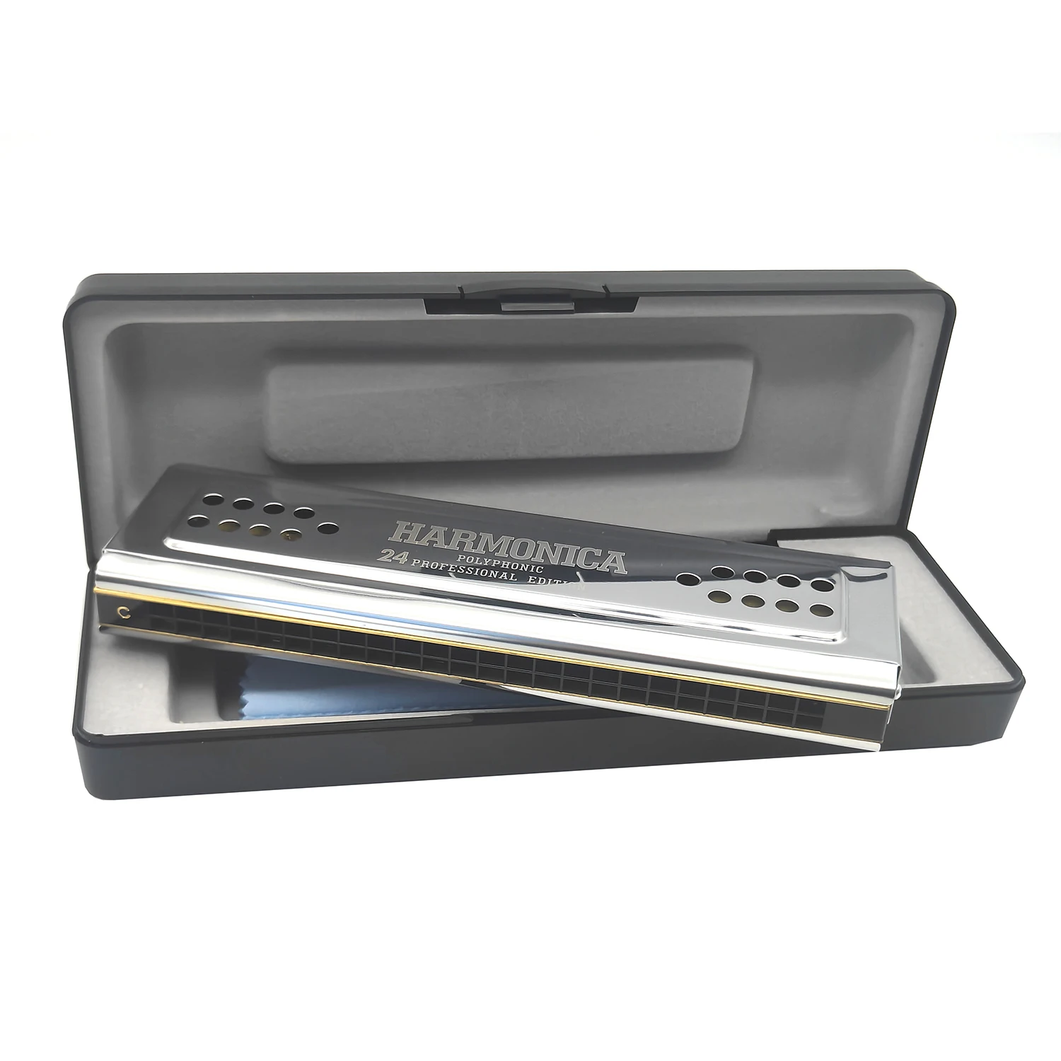 Swan 24 Holes Harmonica Professional Tremolo Mouth Organ Harmonica ...