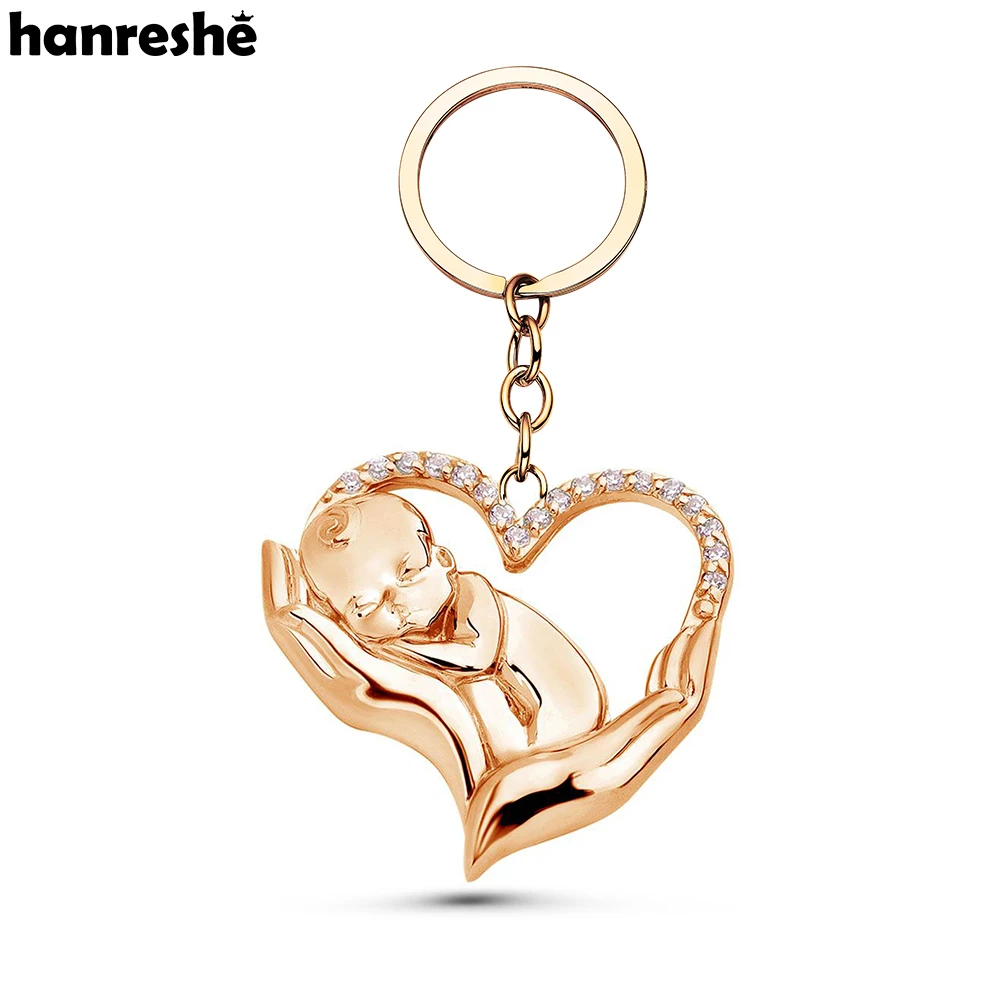 Hanreshe-Medical-Obstetrics-Baby-Heart-Keychain-Crystal-Inlaid-Luxury ...