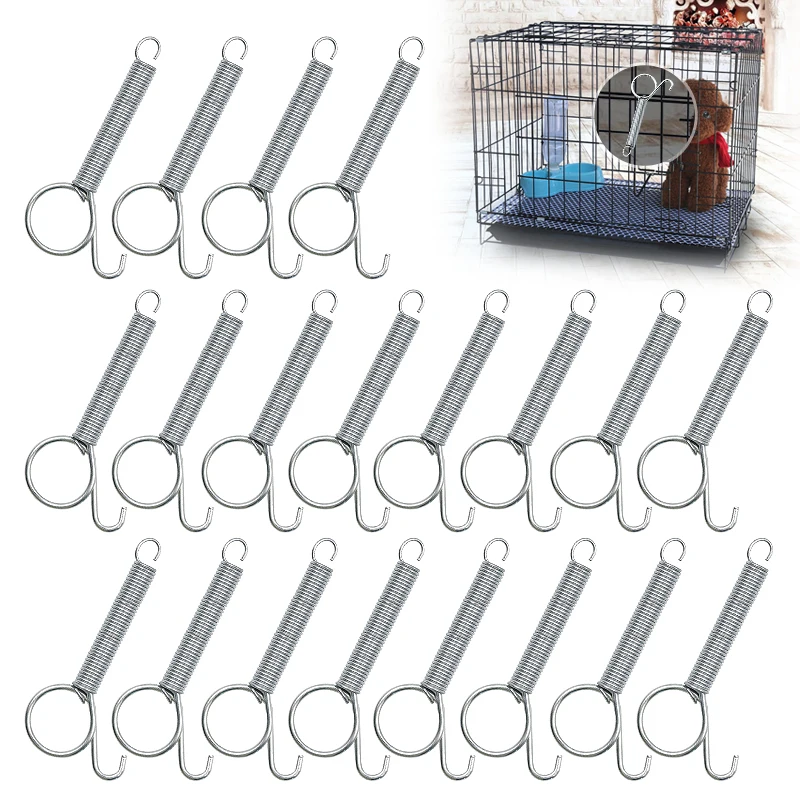 20pcs Multipurpose Spring Animal Cage Latches Lock Spring 8.5mm Rabbit ...