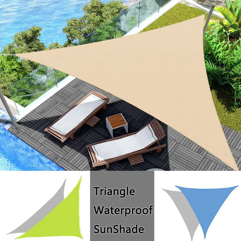 420D-Waterproof-Polyester-Triangle-Shade-Sail-Garden-Terrace-Canopy ...