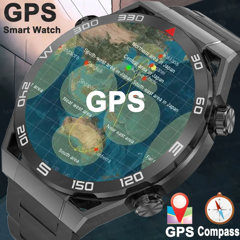 Reloj-inteligente-NFC-Compass-GPS-para-hombre-pulsera-con-Pantalla ...