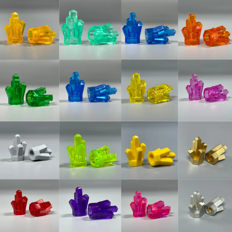 MOC Bricks Rock 1x1 Crystal Gem Painted Gold Ore Stone 30385 Building ...