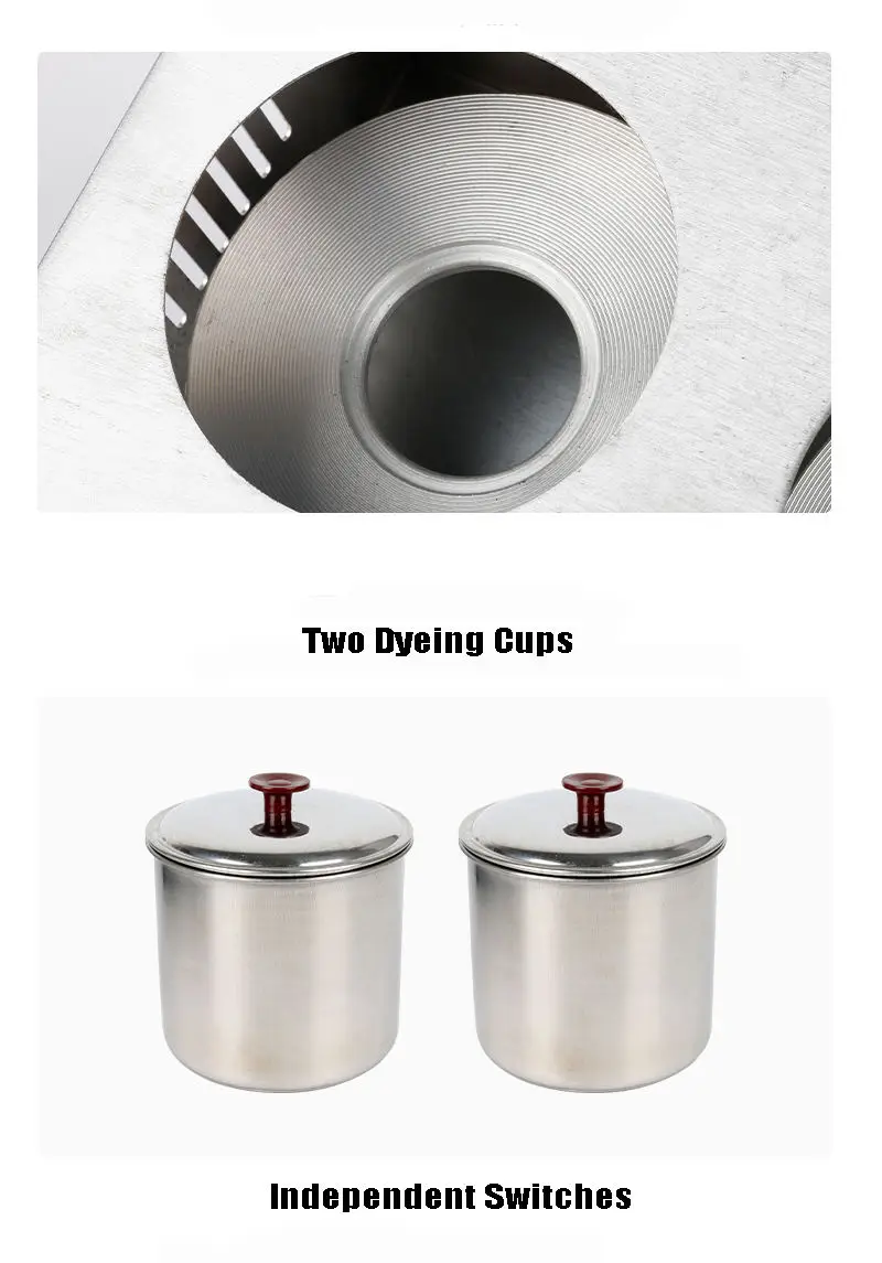 VAT-2 2 Pots Eyeglasses Lens Dyeing Machine Lens Tinting Bath,Tint Machine