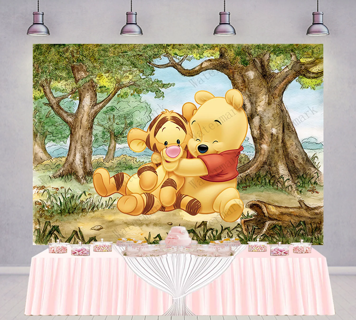 Disney-Winnie-the-Pooh-Backdrop-Kids-Birthday-Decoration-Background ...