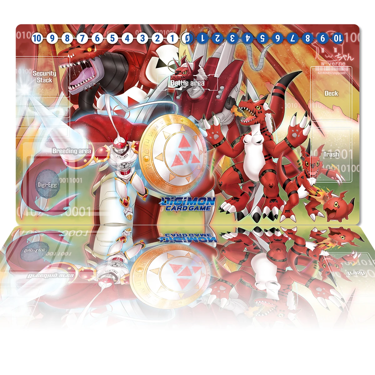 Digimon Playmat Guilmon Dukemon Galantmon DTCG CCG alfombrilla de ratón ...