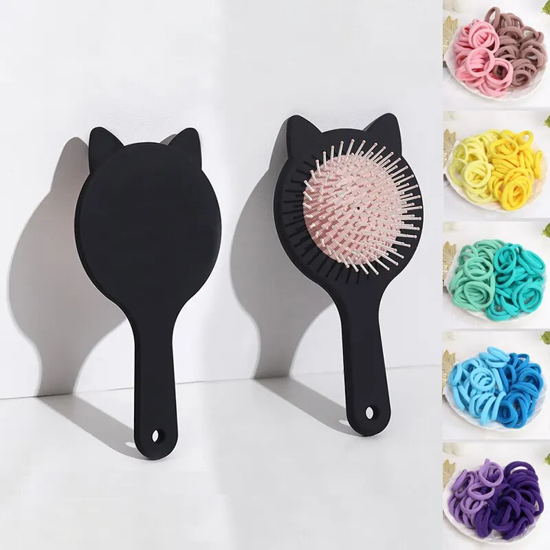 51pcs-Hair-Comb-With-Seamless-Rubber-Bands-Set-Women-Scalp-Massage-Comb ...