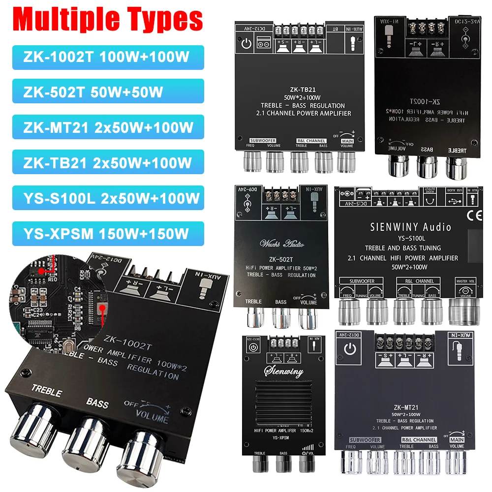 Audio-Stereo-Amplifier-Board-Subwoofer-Module-50W-100W-150W-Bass-Note ...