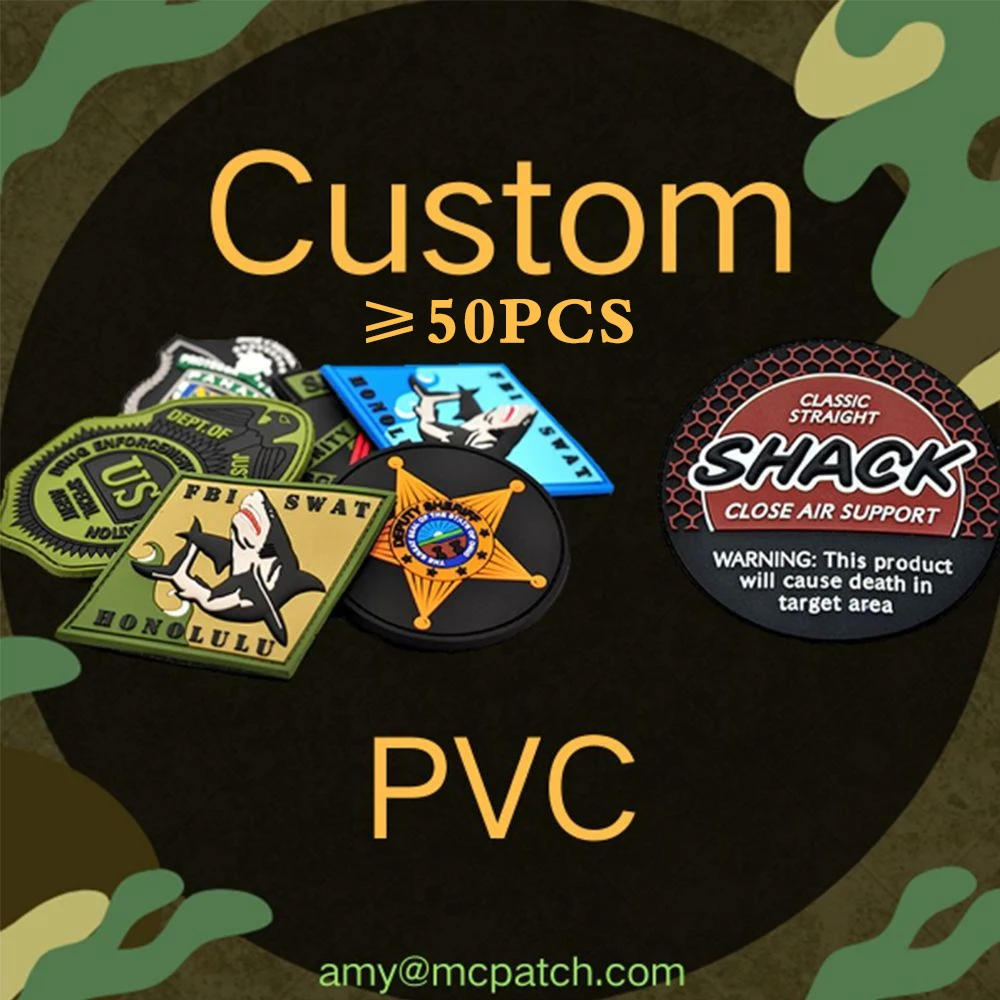 Custom-PVC-Patches-Wholesale-50-Pieces-Rubber-2D-3D-Tactical-Military ...