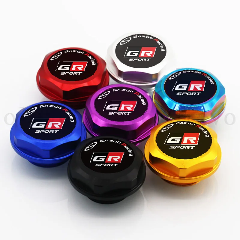 1pcs Aluminium Car Engine Oil Cap For Toyota Gr Sport Trd Emblem Oil ...