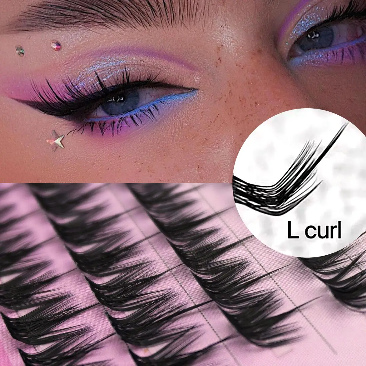 New L Curl L Curves Diy Clusters Eyelash Extension Mix Dovetail ...