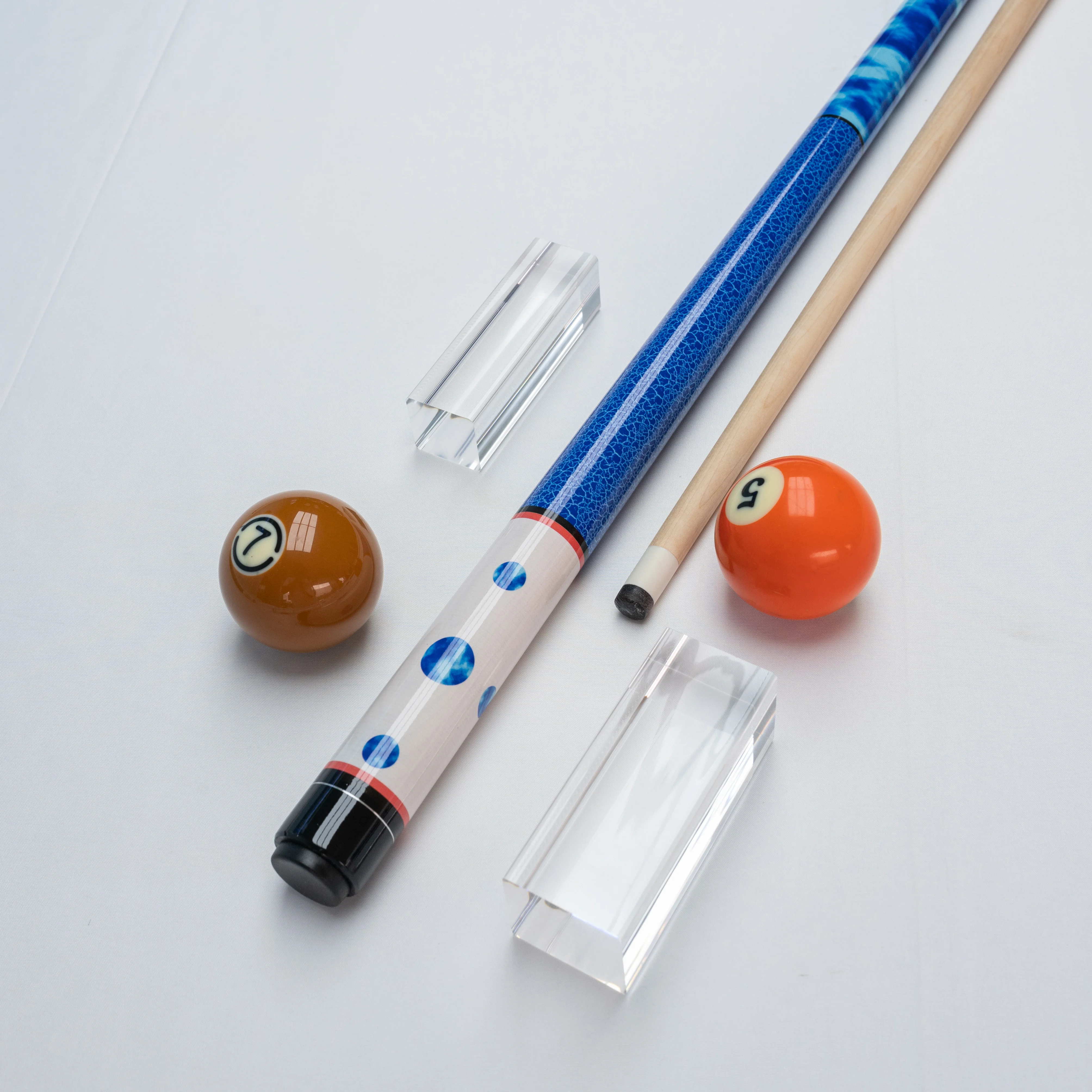 Premium-Maple-Billiard-Cue-with-Blue-Ocean-Design-Elements-13mm-Tip-for ...