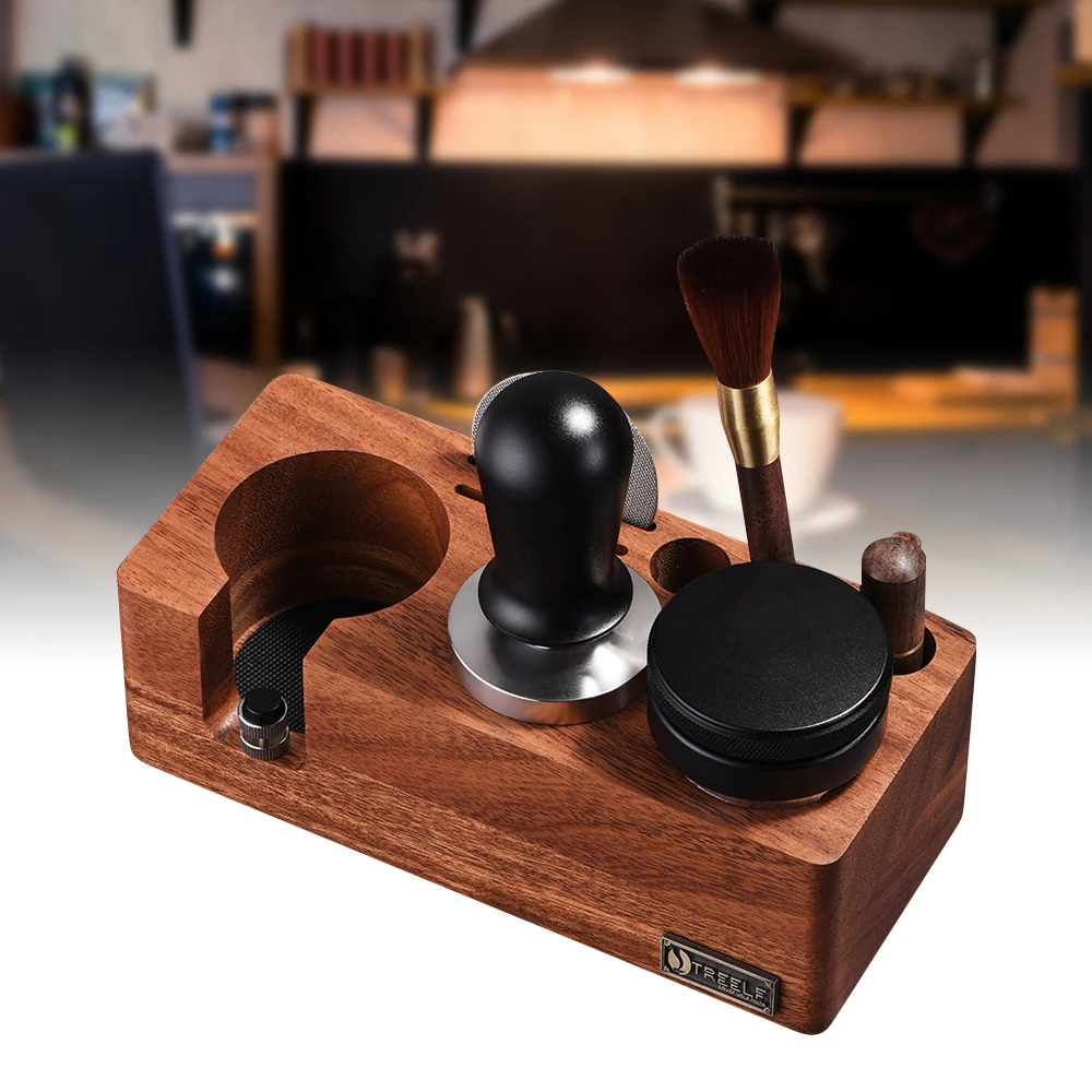 TREELF-Coffee-Tamper-Holder-Multifunctional-Stand-Walnut-Espresso ...