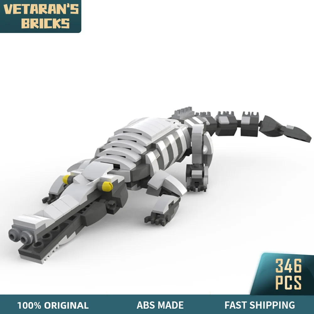 MOC Mecha Crocodile Mech Armored Animal Mechanical Monster Construct ...