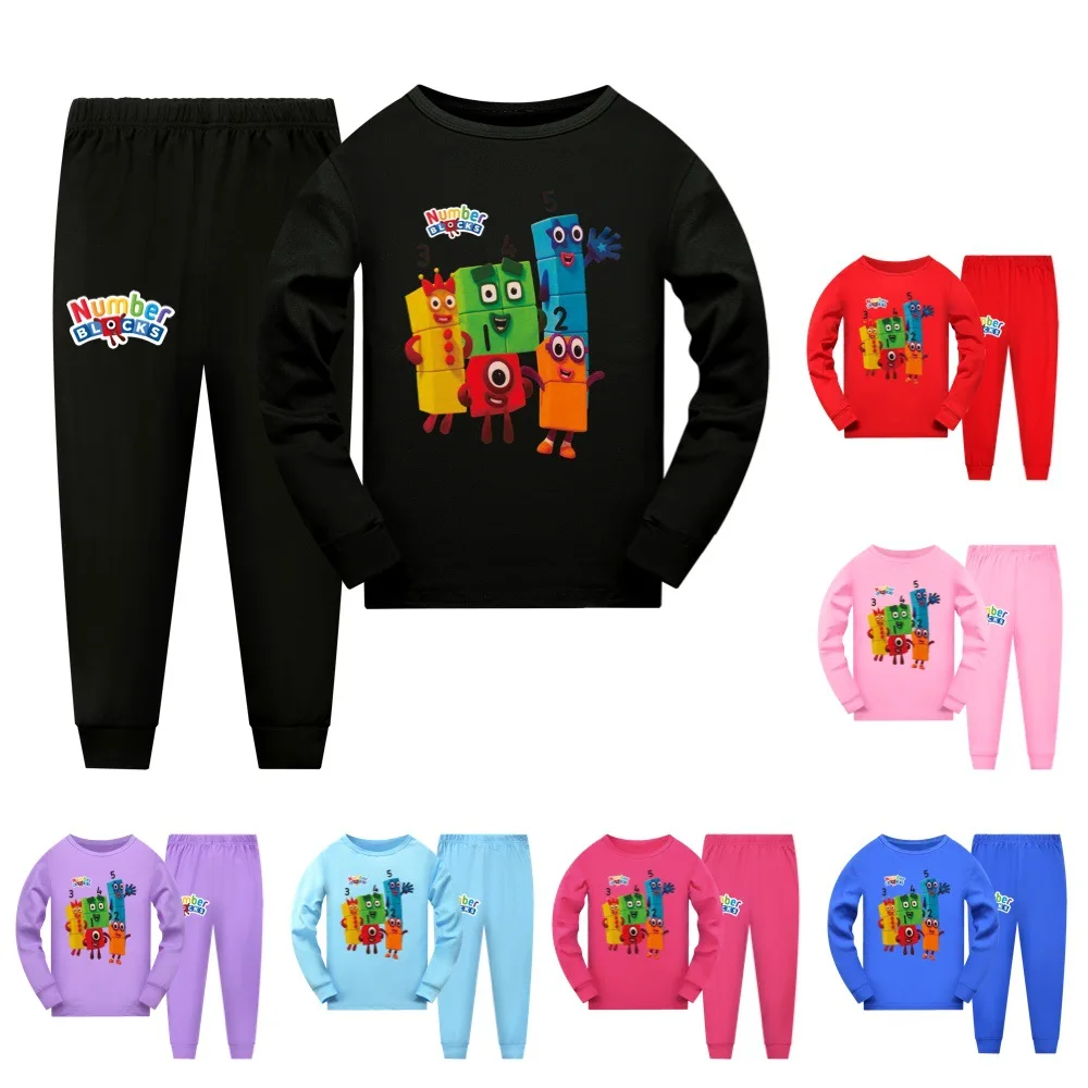 Spring-Autumn-NumberBlocks-Kids-Clothing-Sets-Boys-Sleepwear-Clothes ...