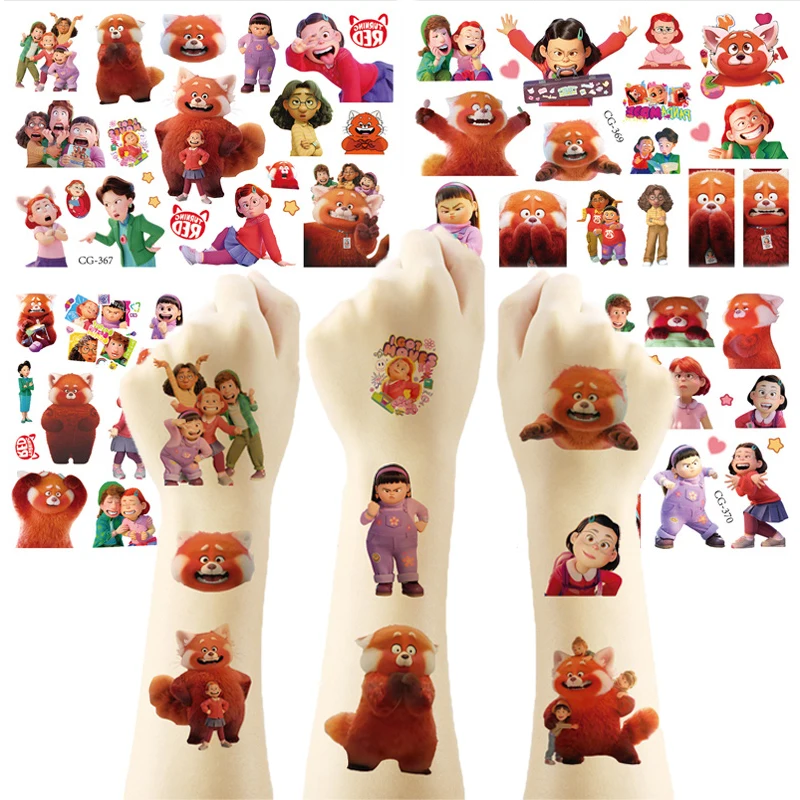 Turning-Red-Tattoo-Stickers-Temporary-Tattoos-for-Kids-Birthday-Party ...