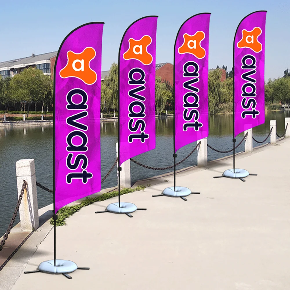 3-5m-Flags-And-Banners-For-Advertising-Aluminum-Feather-Teardrop-Flying ...