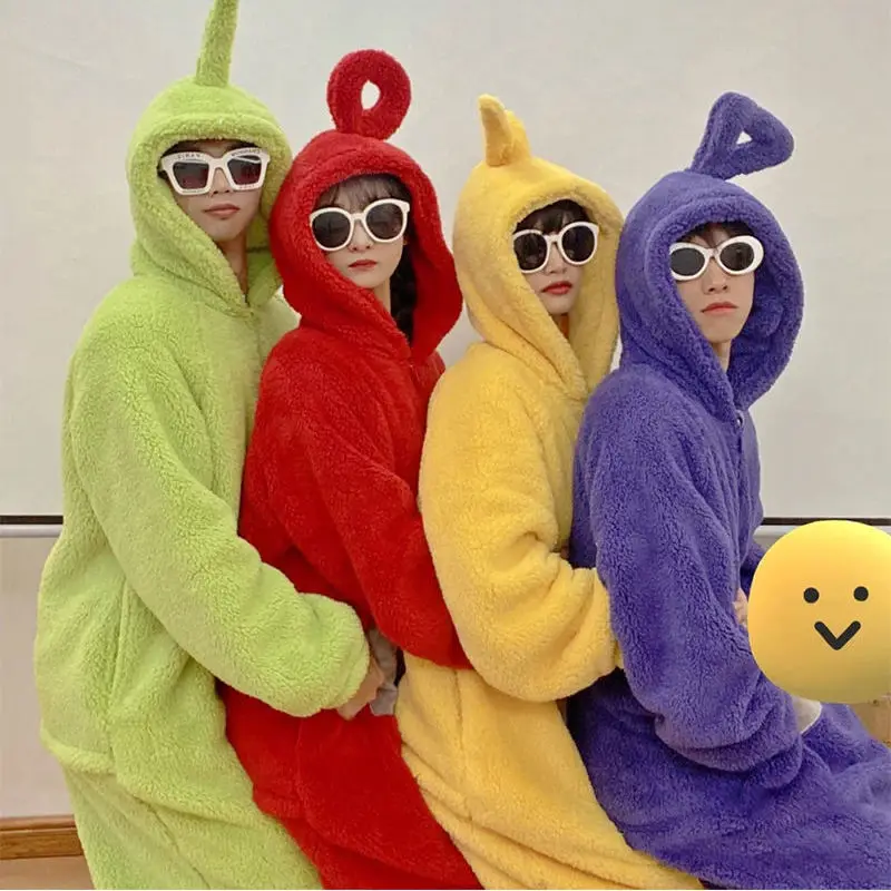 텔레토비 코스프레 의상, 유니섹스 Disi Onesies 라라 잠옷, 성인 잠옷, 동물 잠옷, 크리스마스 잠옷 점프수트 ...