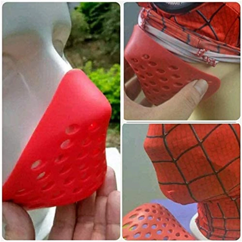 마블 스파이더맨 페이스쉘 스파이더맨 미니 마스크 코스프레 소품 실리카 블랙 레드 할로윈 데드풀 하프 페이스 쉘 커버