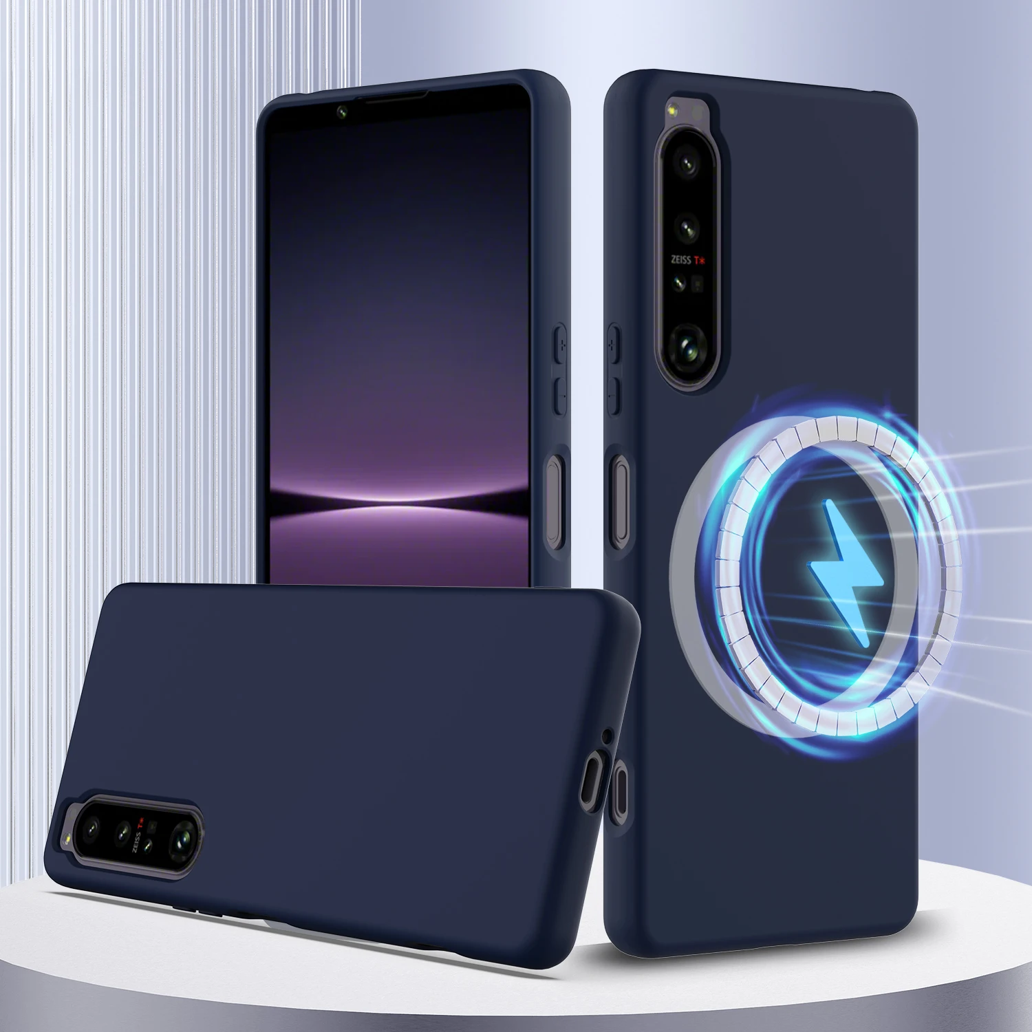For Sony Xperia 1 III Case Luxury Silicone Magnetic Skin-friendly TPU ...