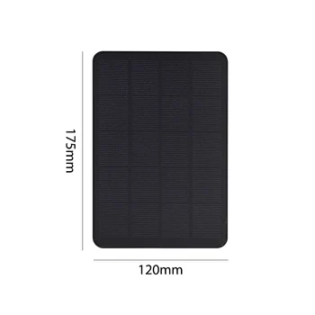 10W 5V Solar Panel 2in1 Micro USB+Type-C Solar Panels Outdoor Solar ...