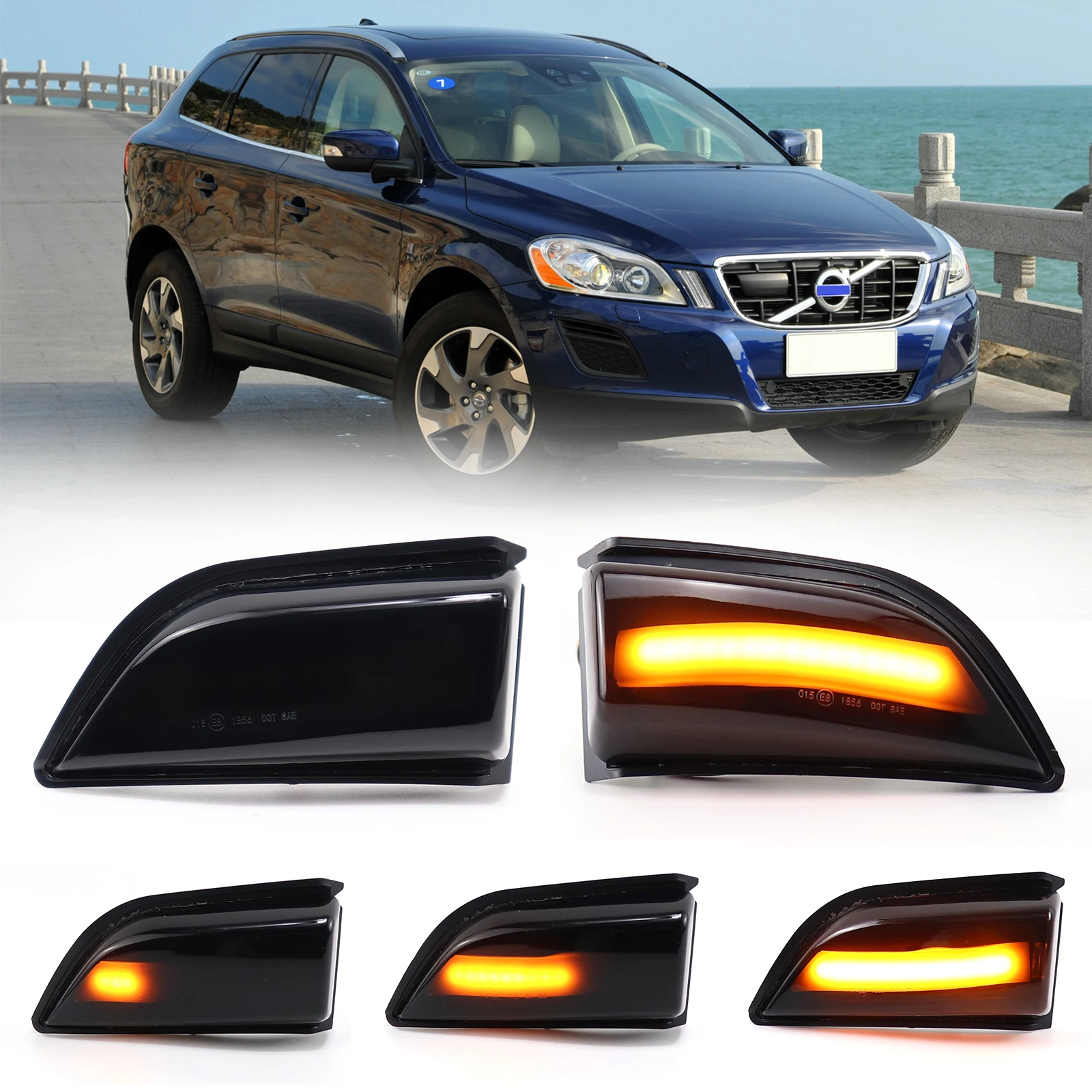 Dynamic Blinker Turn Signal Light Indicator For Volvo XC60 2008 2009 ...