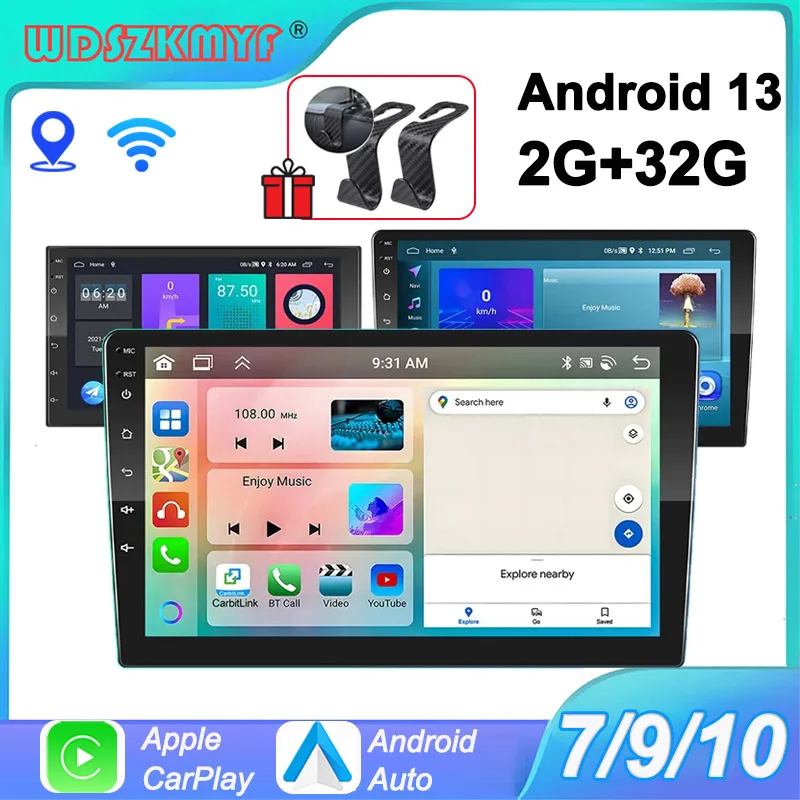 7-9-10-Android-13-Car-Radio-2-Din-Stereo-Receiver-Automotive-Multimedia ...