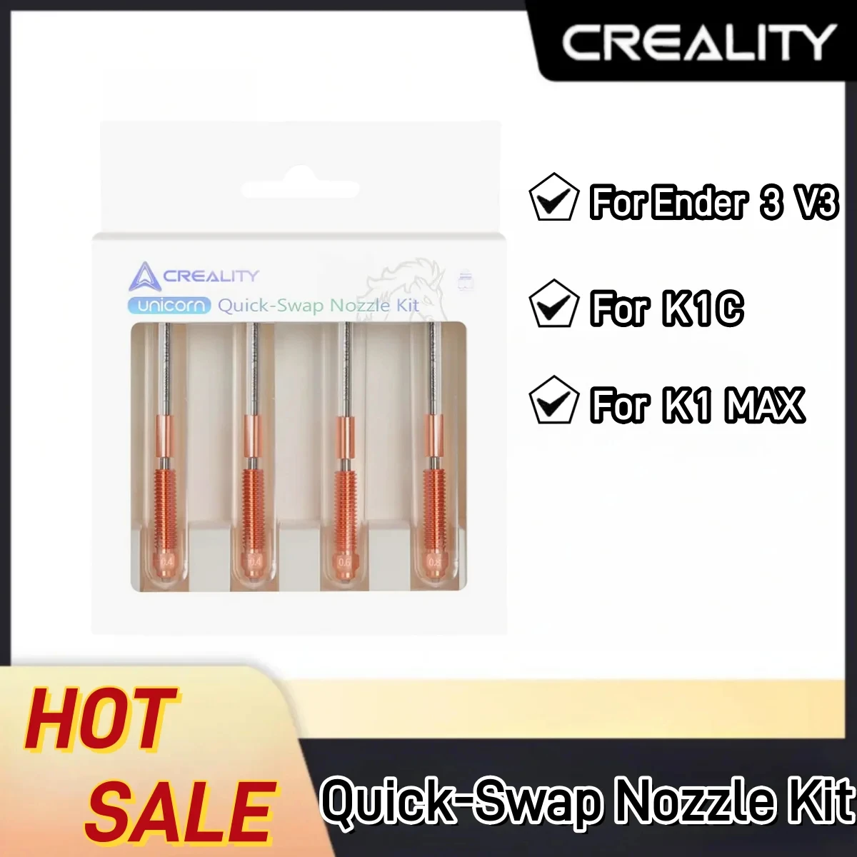 Creality-4PCS-K1C-Nozzles-Kit-Unicorn-Quick-Swap-Nozzle-0-4-0-6-0-8mm ...