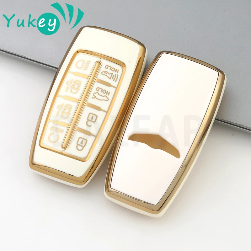 8 Buttons TPU Car Key Case Cover For Hyundai Genesis GV70 GV80 GV90 ...