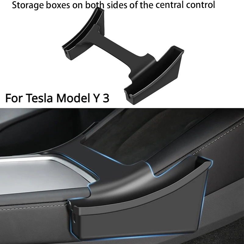 For-Tesla-Model-Y-3-Center-Console-Storage-Boxes-on-Both-Sides-Side ...