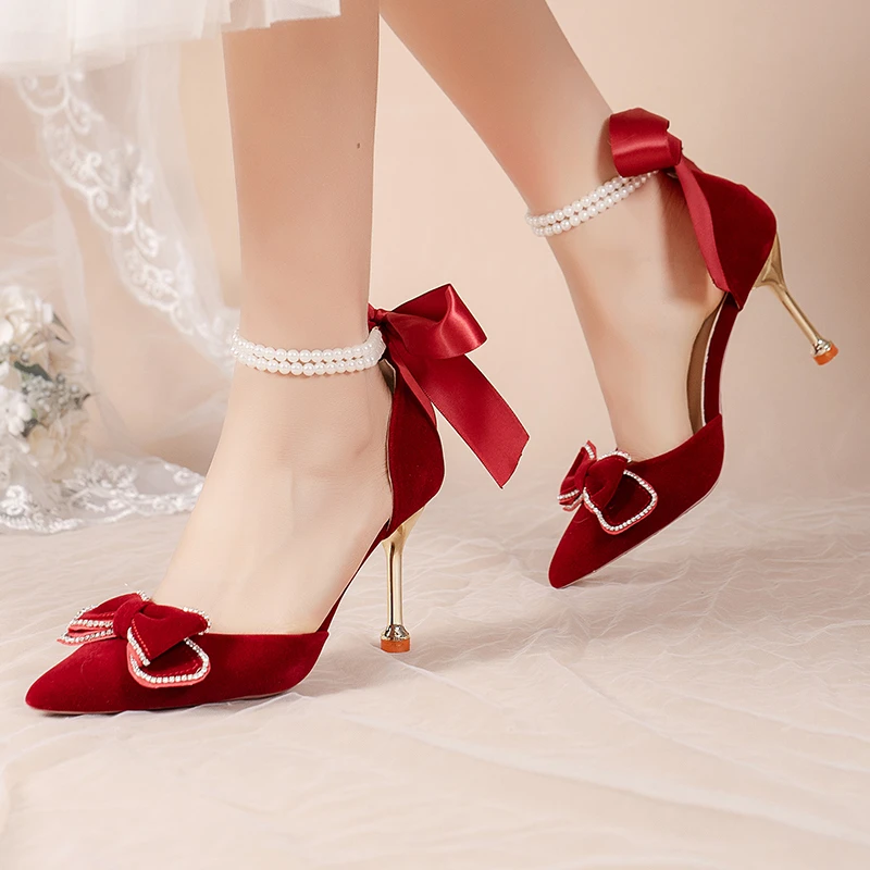 Red Heels With Bow