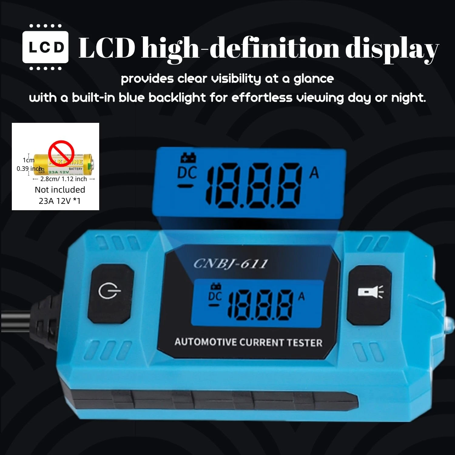 Automotive Fuse Current Tester Fuse Diagnostic Tool 12V/48V with LCD ...
