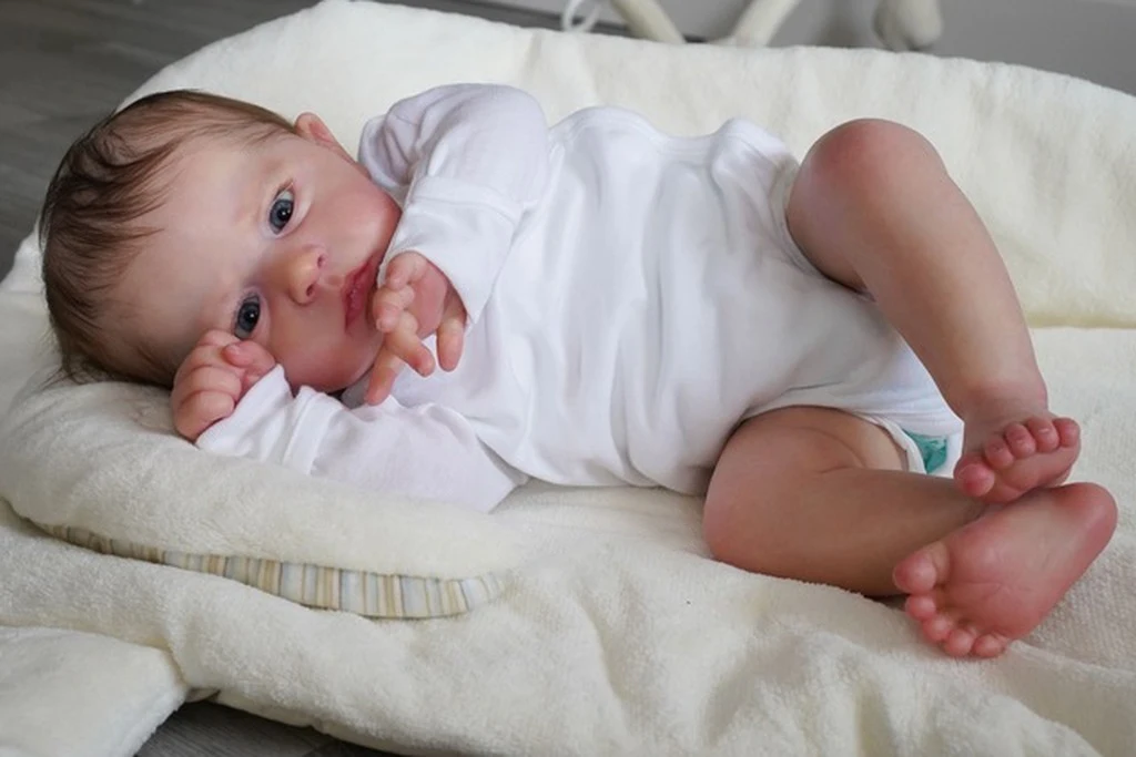 NPK Beurre de bébé garçon Reborn, déjà peint, fini, corps doux, peau 3D ...