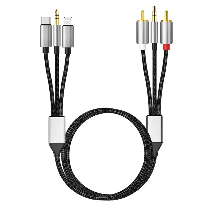 Three-Drag-And-Three-Turn-DC3-5mm-2RCA-Audio-Cable-3-5mm ...