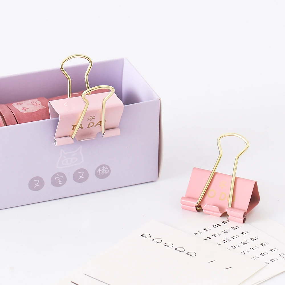 6Db/Tétel Színes Fém Kötőanyag Klipek 32 Mm -Es Jegyzetek Levélpapír ...