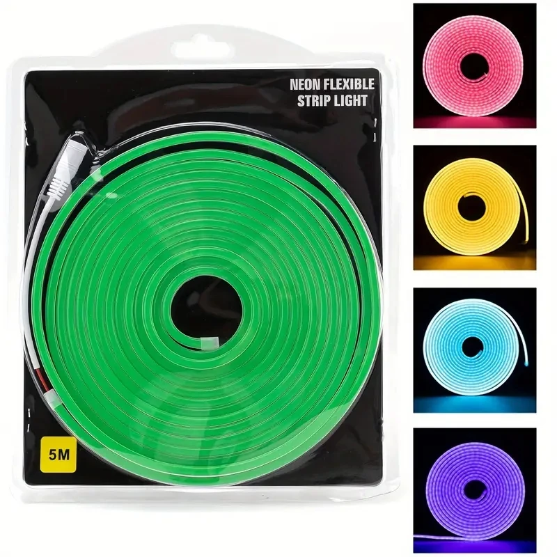 1-Roll-Neon-LED-Strip-Lights-LED-DC-12V-5M-Flexible-Neon-Light-6-12 ...