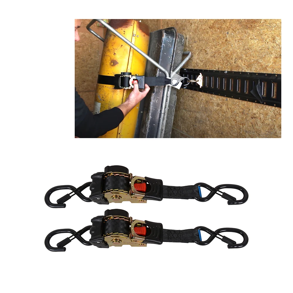 Auto Retract Ratchet Tie Down Strap Hook 25mmx1.8M for Cargo Transom ...