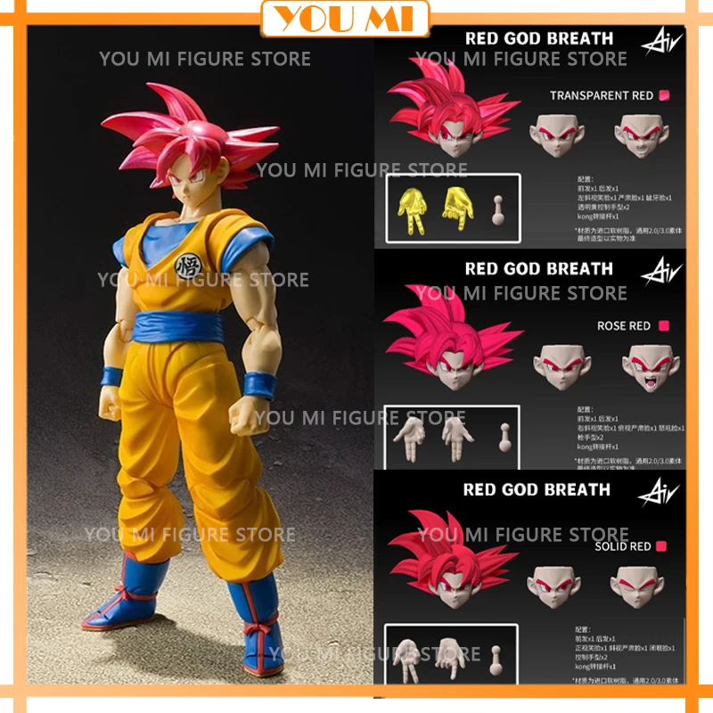 Air-Dragon-Ball-Goku-Red-Hair-Head-Accessories-Super-Saiyan-God-Bad ...