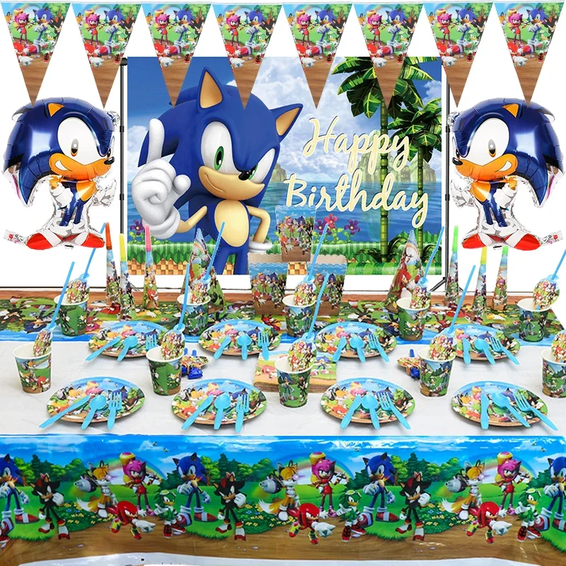 Sonic-the-Hedgehog-Party-Decorations-Kids-Birthday-Party-Paper ...