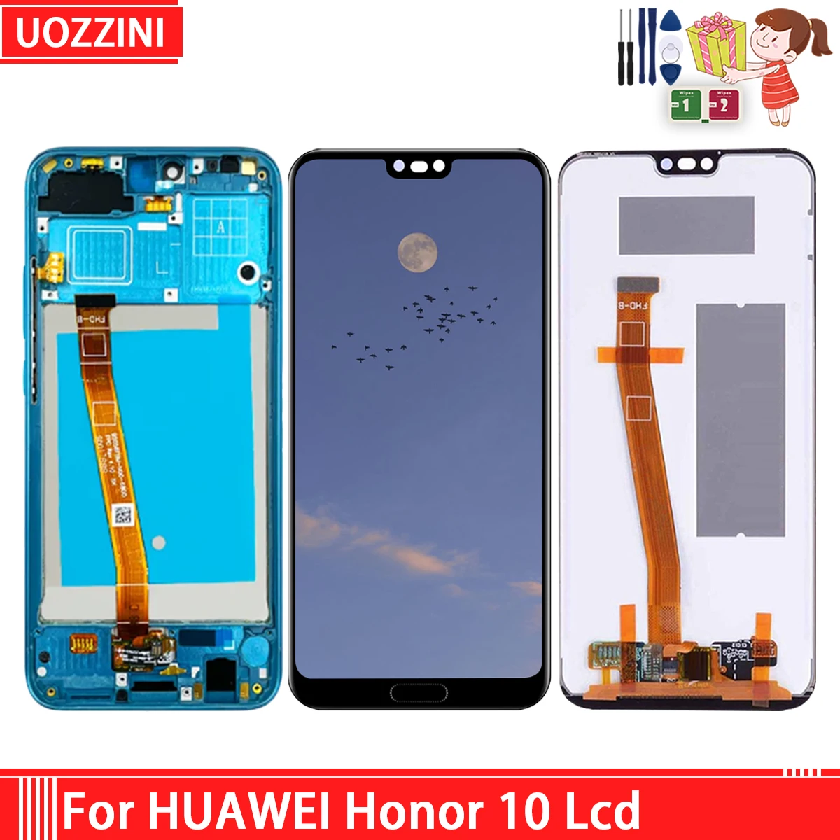 5-84-LCD-For-Huawei-Honor-10-Display-with-Fingerprint-Touch-Screen-Digitizer-Assembly-Replace ...