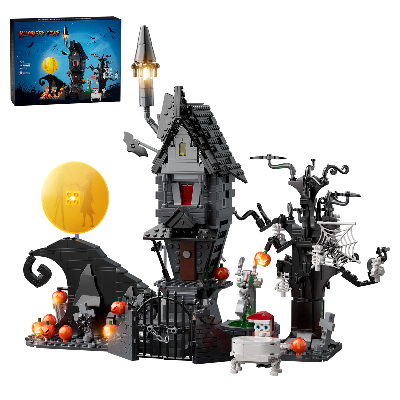 BuildMoc-Halloween-Nightmare-House-Building-Blocks-Set-Pumpkin-Ghost ...