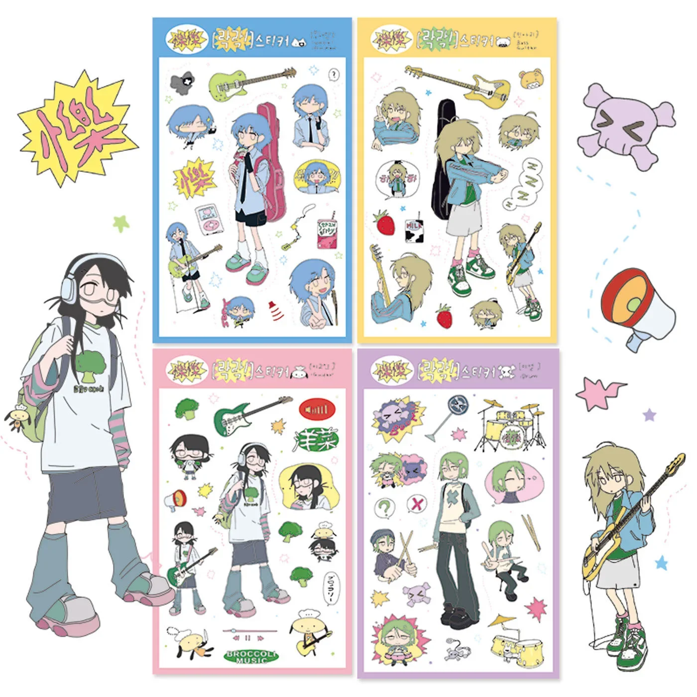 Rouli-character-sticker-ins-Korean-boy-sticker-Guben-handbook-material ...