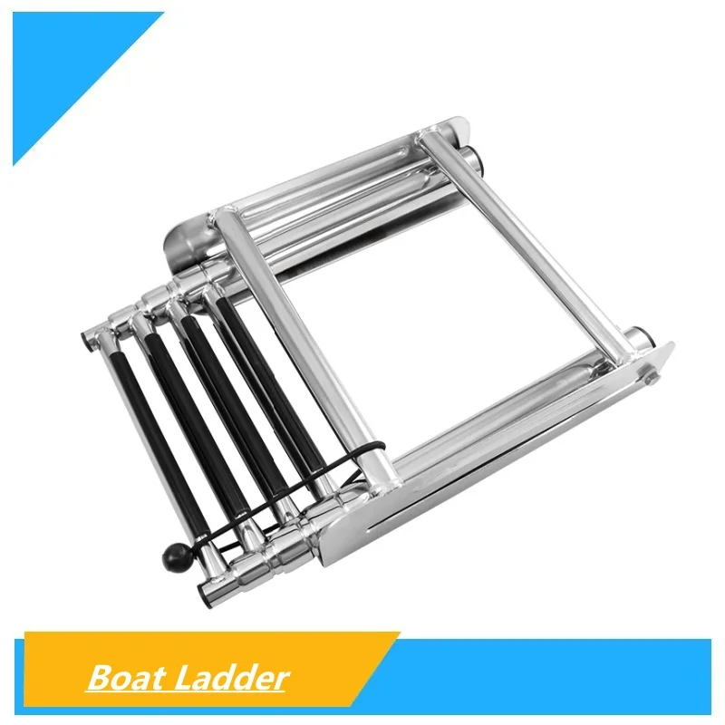 3-Step-4-Step-Stainless-Steel-Telescoping-Ladder-Under-Platform-Slide ...